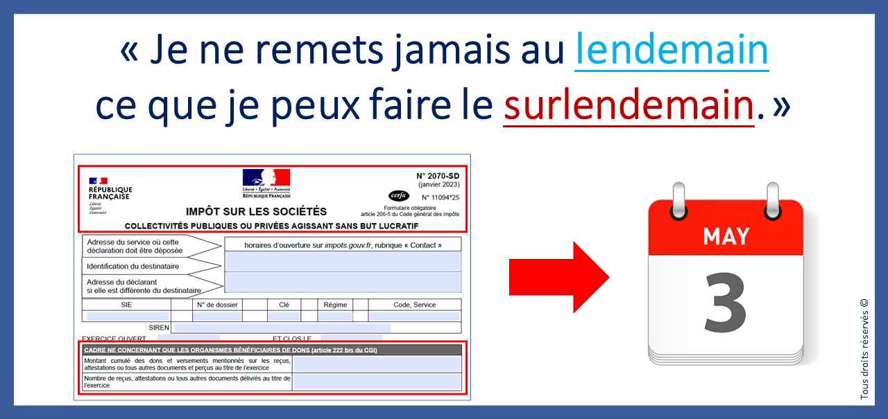 2023-04-11 - Déclaration des dons et reçus fiscaux n° 2070 - pas de ...